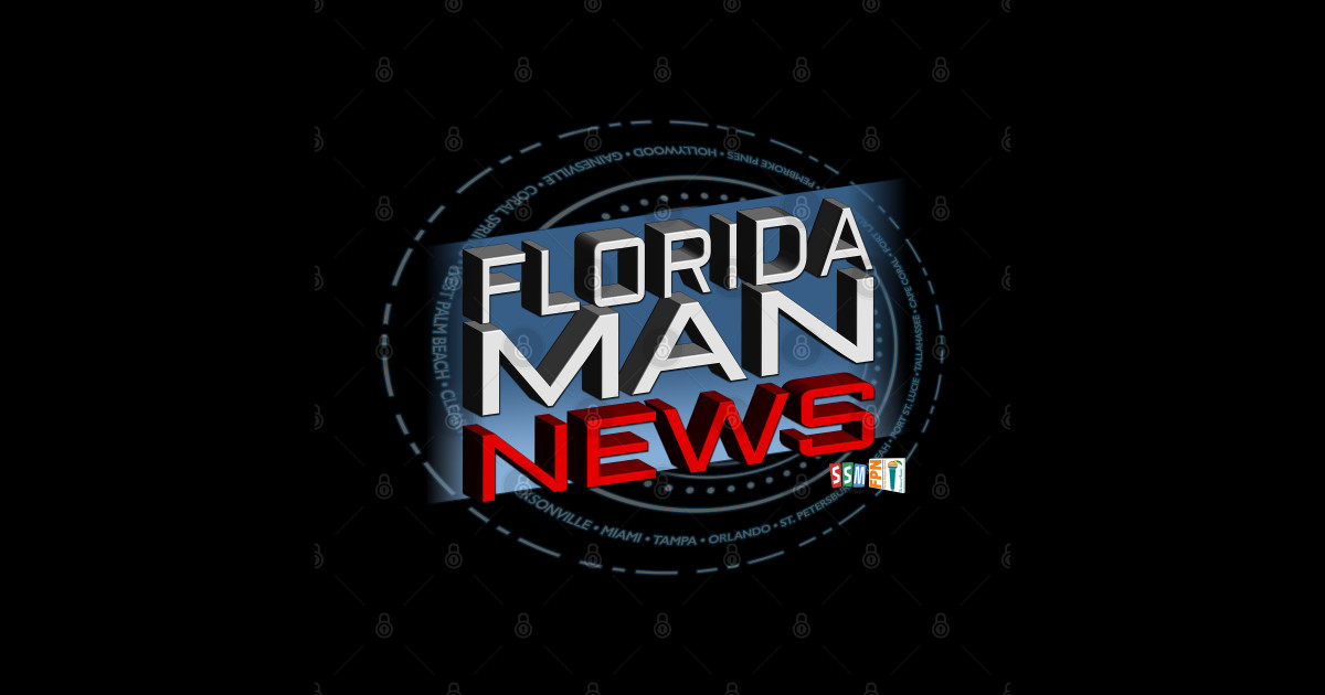 Florida Man News Logo - Florida Man - Sticker | TeePublic