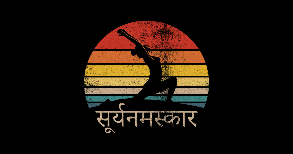 Surya Namaskara Sun Salutation Yoga - Yoga - Sticker | TeePublic