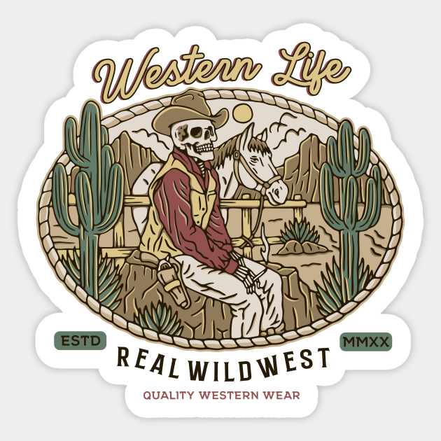 Old West - Cowboy - Sticker | TeePublic