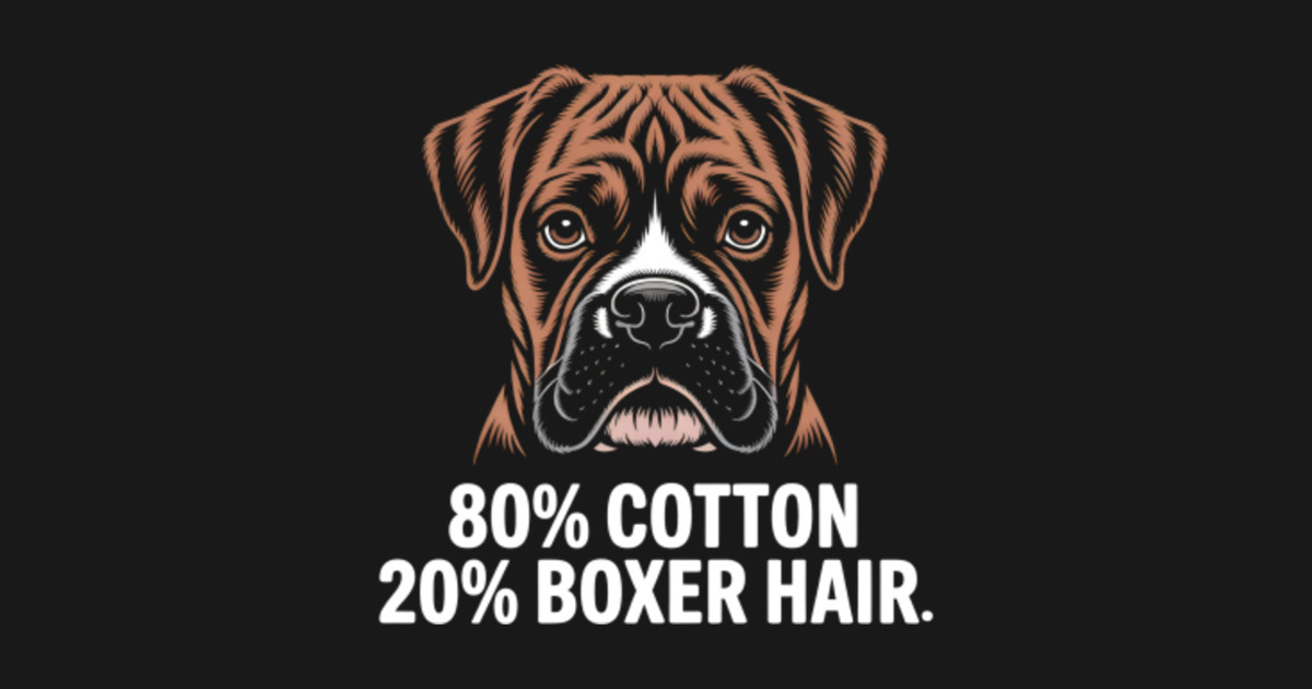 Funny Boxer Dog Breed 20 Percent Boxer Hair Puppy - Funny - T-Shirt ...
