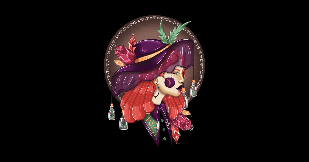 bewitching gems - Witch - Sticker | TeePublic