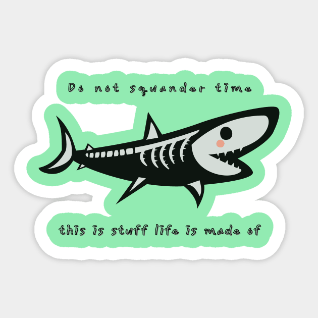 Shark skeleton - Shark - Sticker | TeePublic