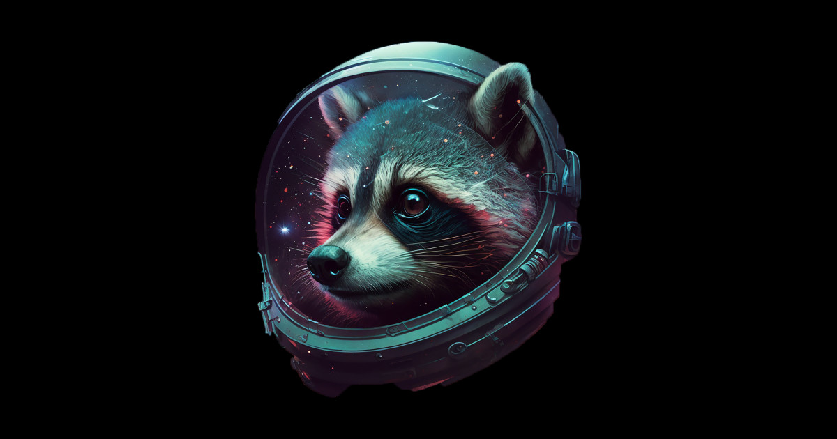 space raccoon - Space Raccoon - Sticker | TeePublic