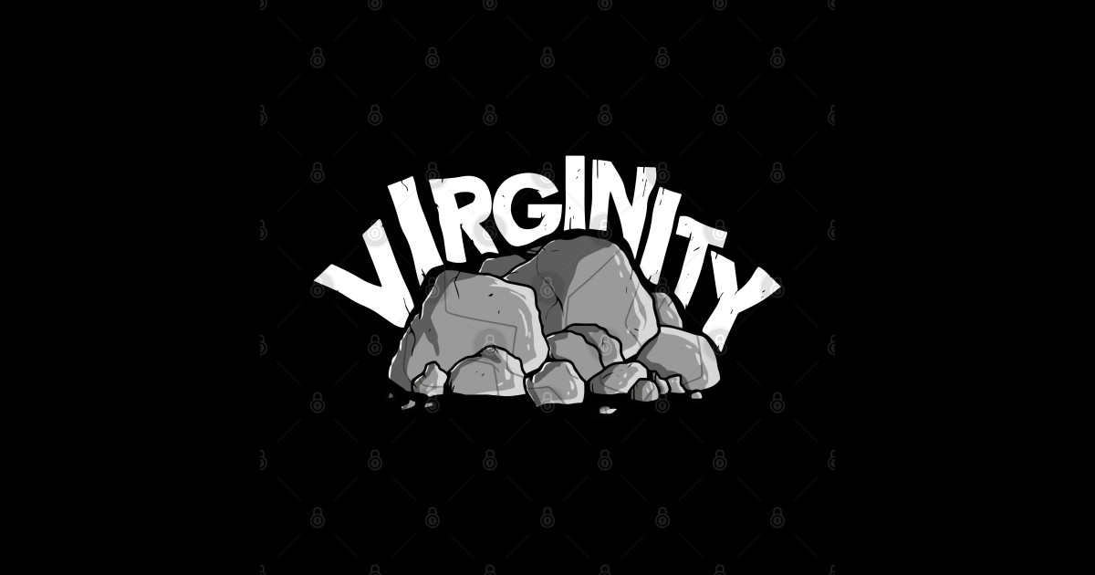 Virginity On Top Of Rocks - Virginity - Sticker | TeePublic