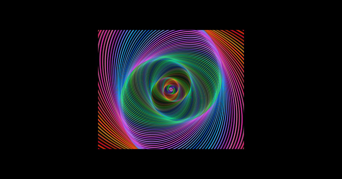 Color Spectrum Swirl Tunnel - Colorful Pattern - Sticker | TeePublic