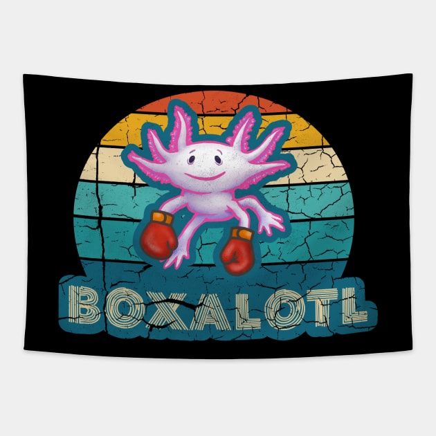Boxalotl Axolotl Boxing - Axolotl - Tapestry | TeePublic