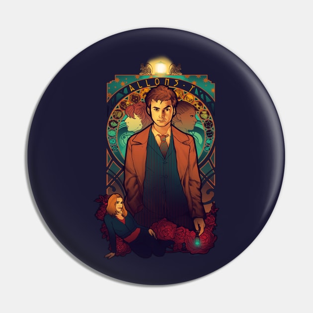 Allons-y - Doctor Who - Pin | TeePublic