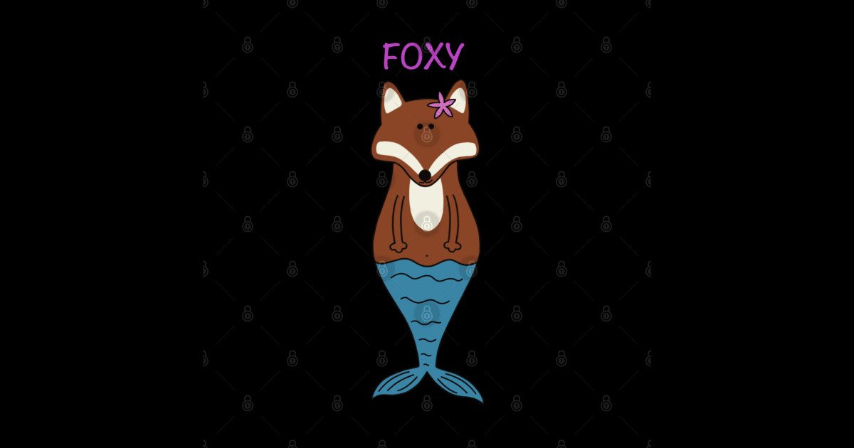 Foxy Mermaid - Fox - Sticker | TeePublic