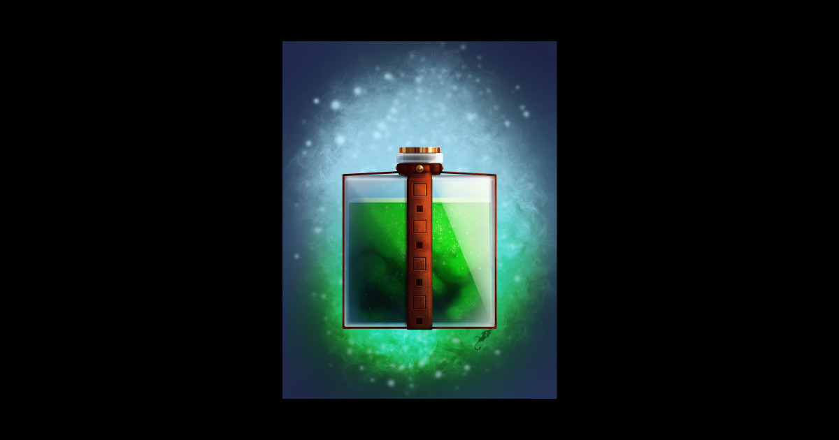 Stamina Potion (W/ Background) - Potion - Sticker | TeePublic