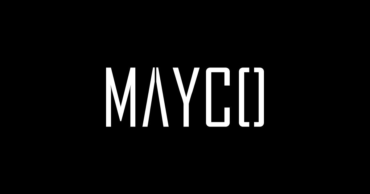 Mayco Design and Engineering logo white - Mayco - Sticker | TeePublic