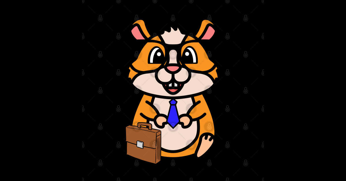 Cute Hamster is off to work - Hamster - Posters and Art Prints | TeePublic