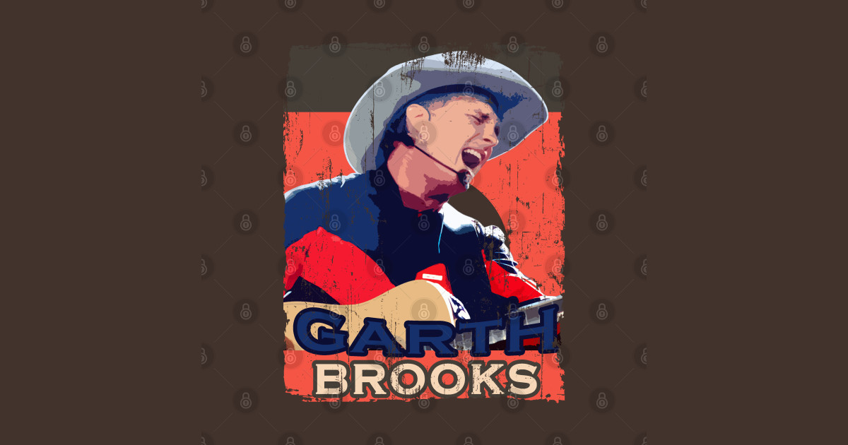garth brooks on colors - Vintage Garth Brooks - T-Shirt | TeePublic