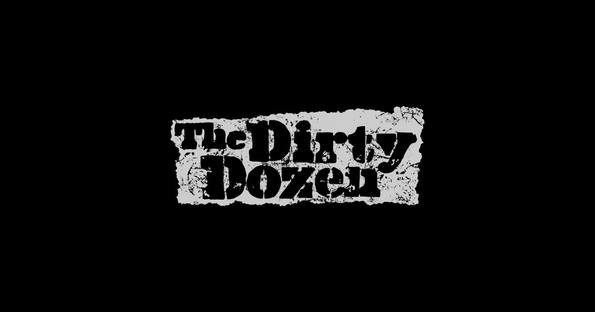 The Dirty Dozen logo (inverted white) - Dirty Dozen - Sticker | TeePublic