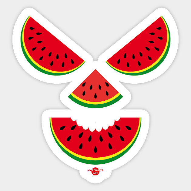 Evil horror melon face watermelon - Carnival - Sticker | TeePublic