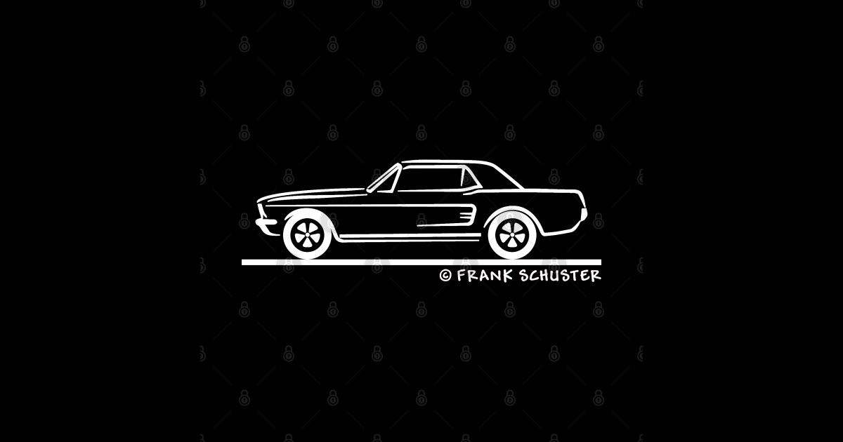 1968 Mustang Hardtop Coupe White - 1968 Mustang - Sticker | TeePublic
