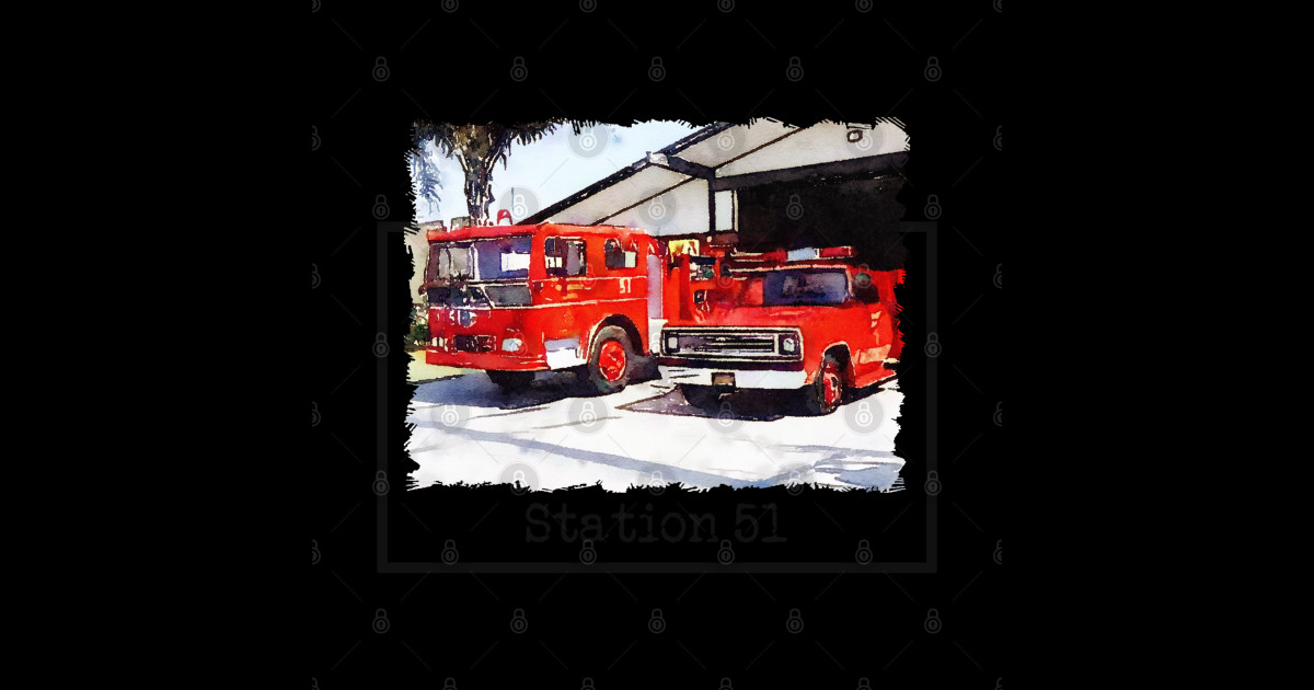 Fire Station 51 - Firehouse - Sticker | TeePublic