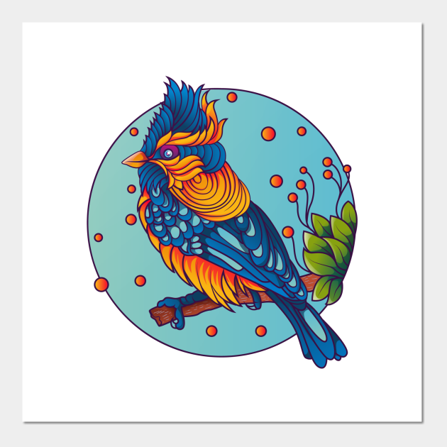 Colorful bird - Colorful Bird - Posters and Art Prints | TeePublic