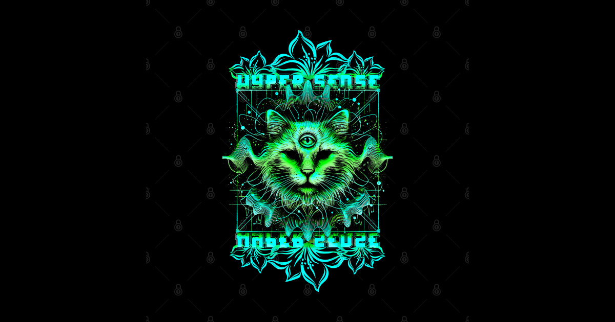 Occult Cat | Spiritual Cat | Spectral Cat - Radioactive Cat - Posters ...