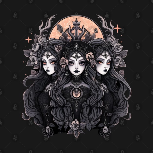 Cute Gothic Witch Coven - Coven - T-Shirt | TeePublic