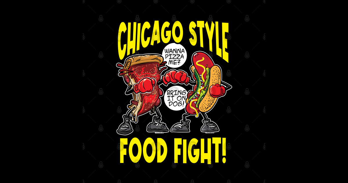 Chicago Style Food Fight, Pizza VS Hotdog - Chicago Pizza Hotdog ...