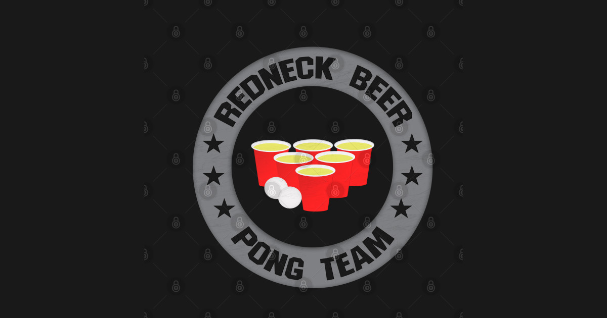 Redneck Beer Pong Team Logo - Red Cup Plastic Beer Pong Beerpong Part ...