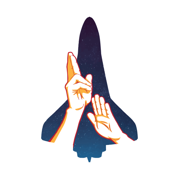 Rocket Hands - Deaf Culture - T-Shirt | TeePublic