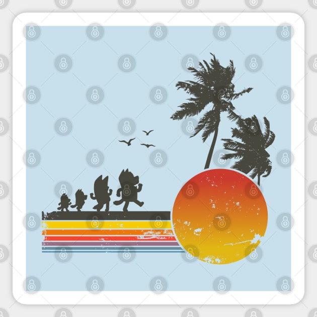 Bluey Family Vacation - Bluey Family - Sticker | TeePublic