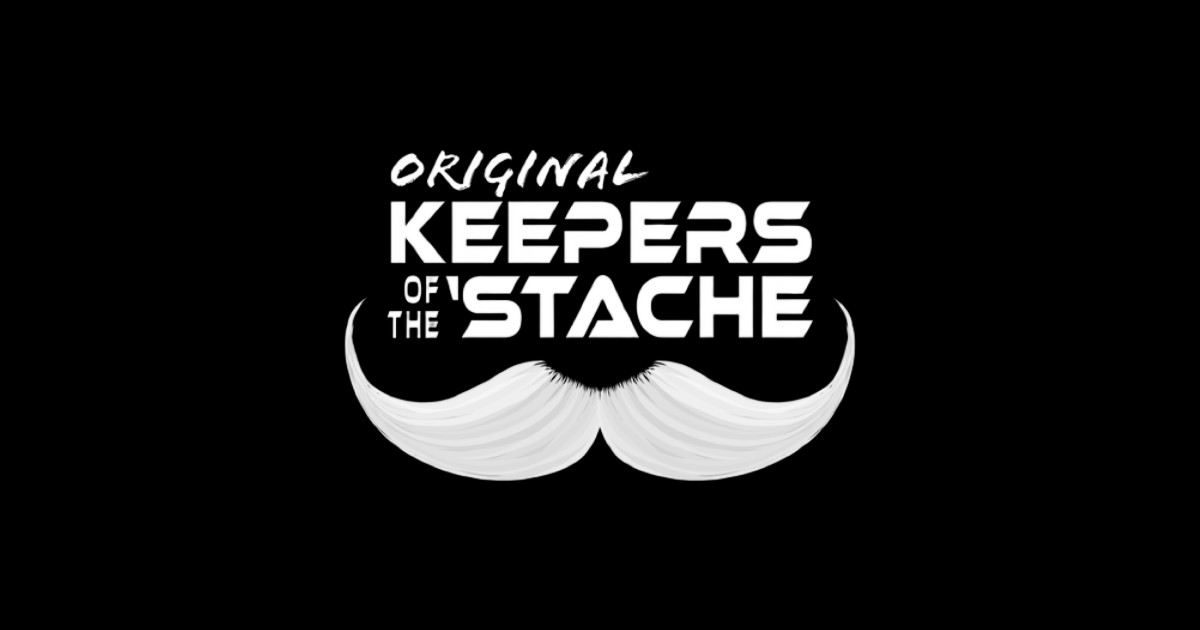 Keepers of the 'Stache Logo 3 - Mustache - Sticker | TeePublic
