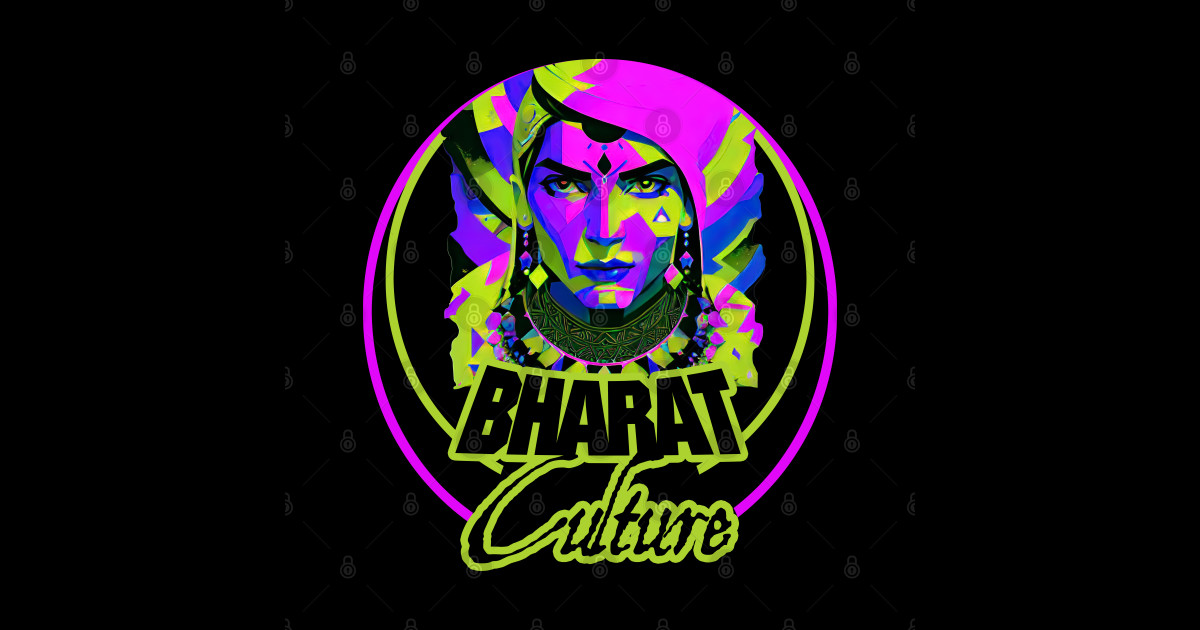 Bharat indian culture sticker style graphic illustration - Bharat ...