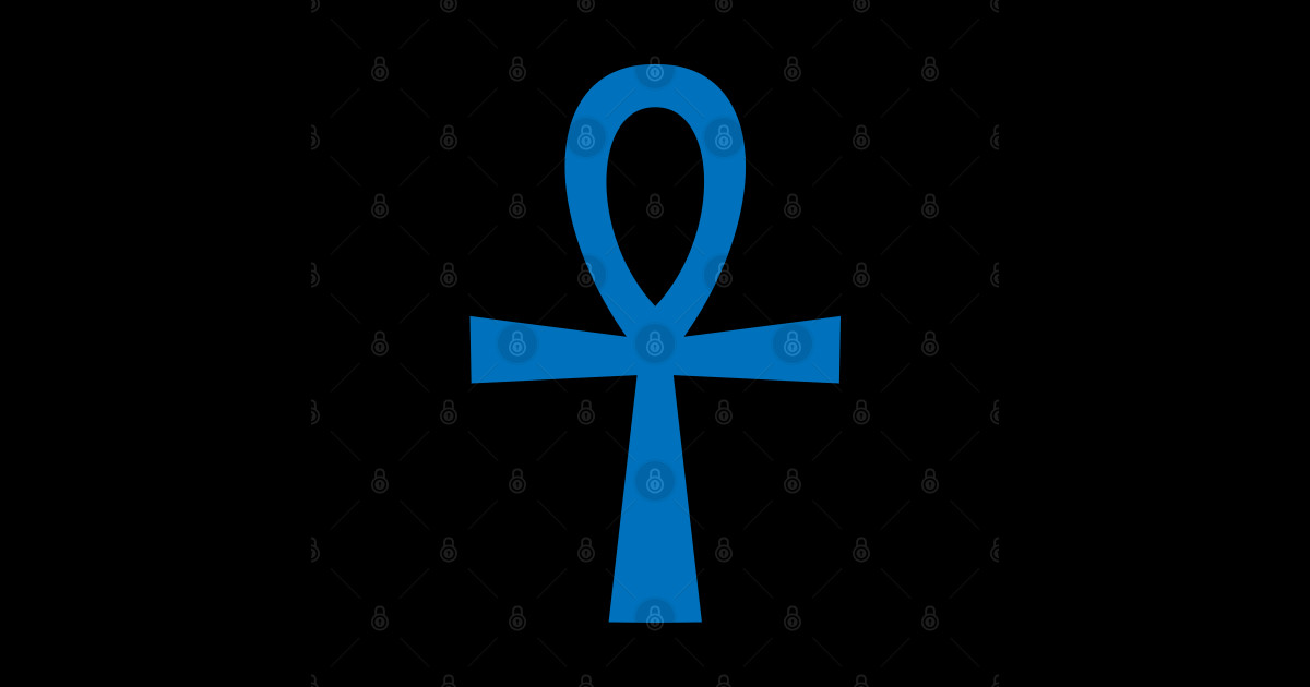 ankh (blue) - Egypt - Sticker | TeePublic