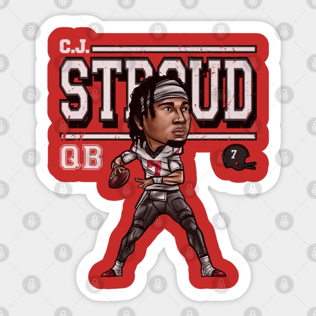 C.J. Stroud Houston Cartoon - Cj Stroud - Sticker | TeePublic