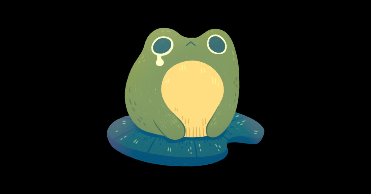 Sad Frog - Frog - Sticker | TeePublic