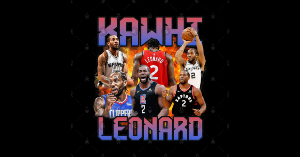 Kawhi Leonard Retro Collage - Kawhi Leonard - Sticker | TeePublic