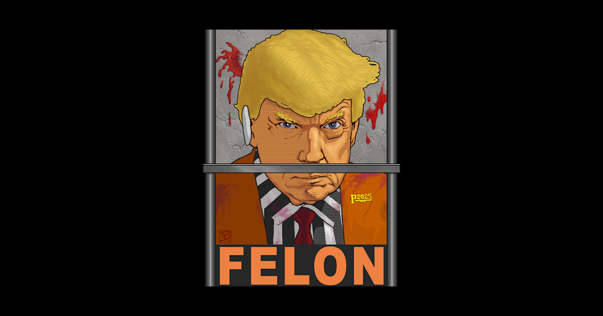 Trump Mug Shot - Felon - Trump Felon - Sticker | TeePublic