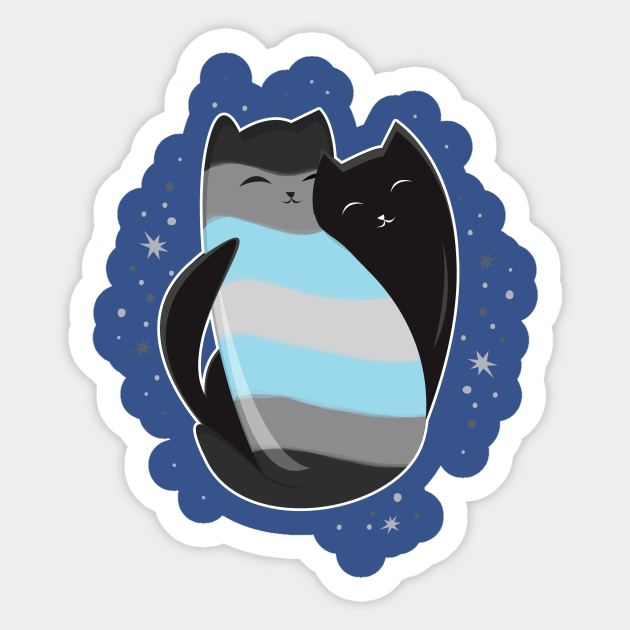 Demiboy Cat LGBT Pride Flag - Demiboy - Sticker | TeePublic