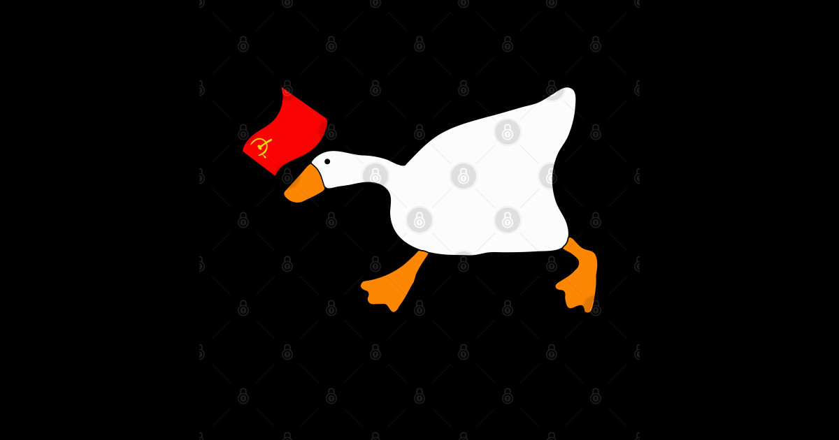 Goose with Communist Flag - Goose Communist - Sticker | TeePublic