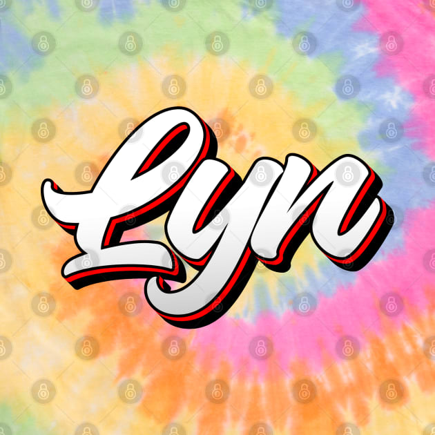 Lyn name - cool 70s retro font - Lyn Name Cool 70s Retro Font - T-Shirt ...