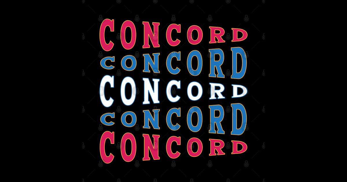 NATIONAL TEXT ART USA CONCORD - National - Sticker | TeePublic