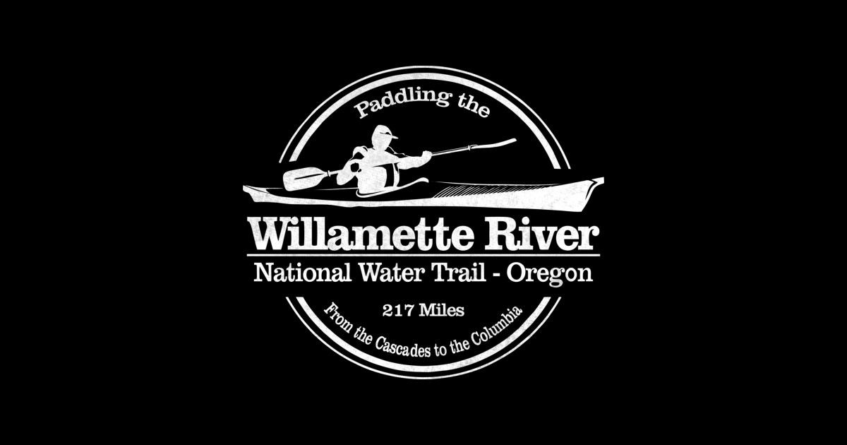 Vintage Willamette River Fishing River Camping Forest - Willamette ...
