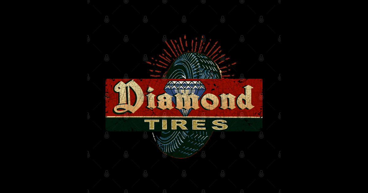 Diamond Tires Vintage sign - Diamond - Sticker | TeePublic