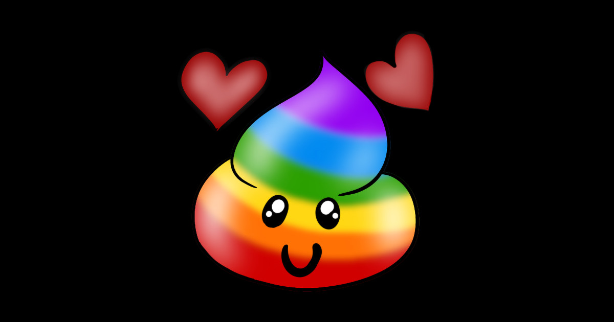Rainbow Poop - Poop - Sticker | TeePublic