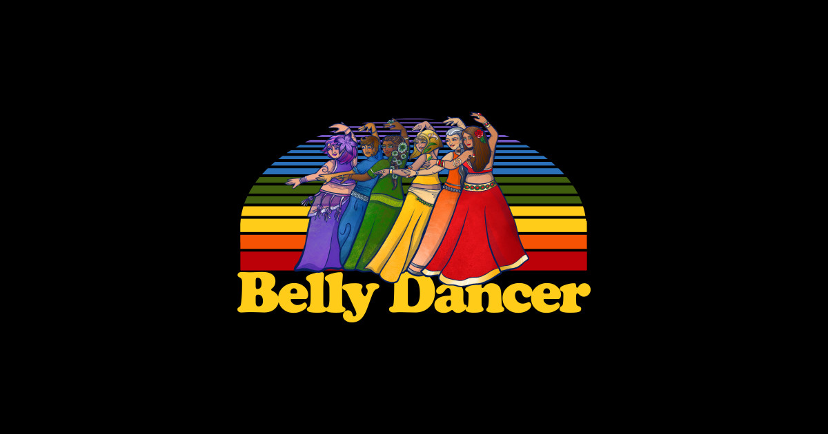 Rainbow Belly Dancer - Rainbow Belly Dancer - Sticker | TeePublic