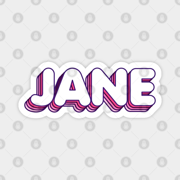 Pink Layers Jane Name Label - Pink Layers Jane Name Label - Magnet ...