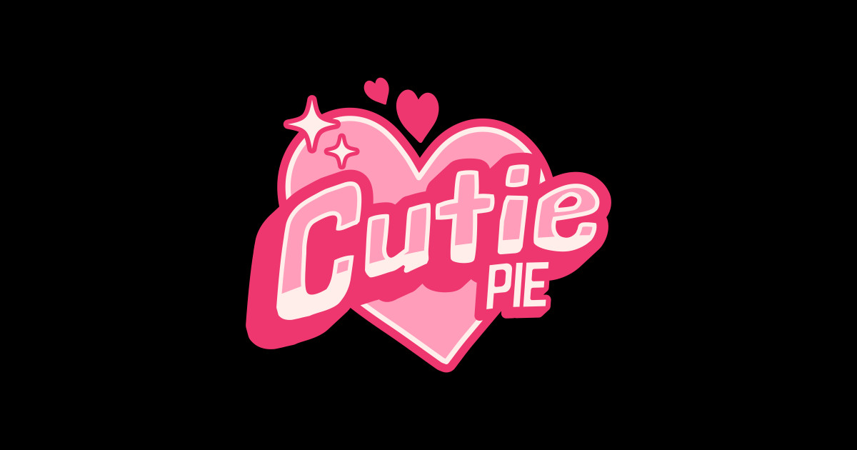 Cutie Pie Sparkle Pink Heart Badge - Cutie Pie - Sticker | TeePublic