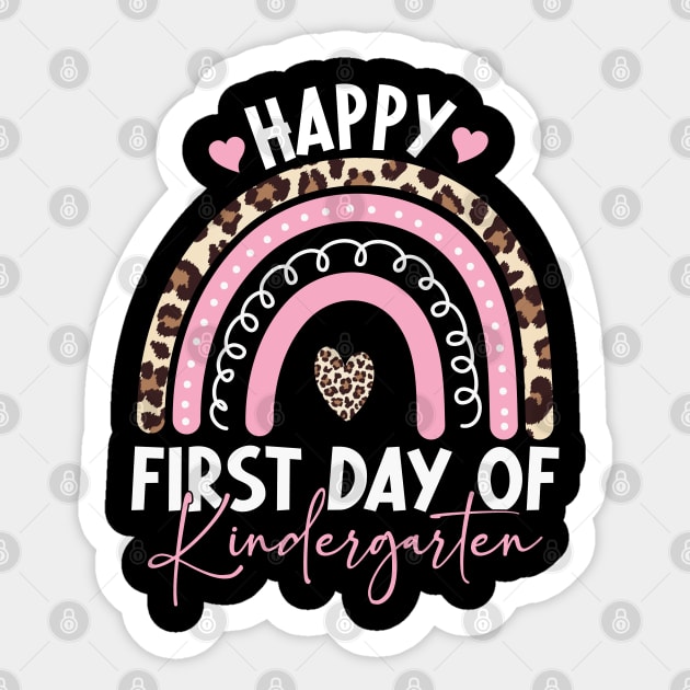 First Day of Kindergarten Rainbow Back To School Leopard - First Day Of ...