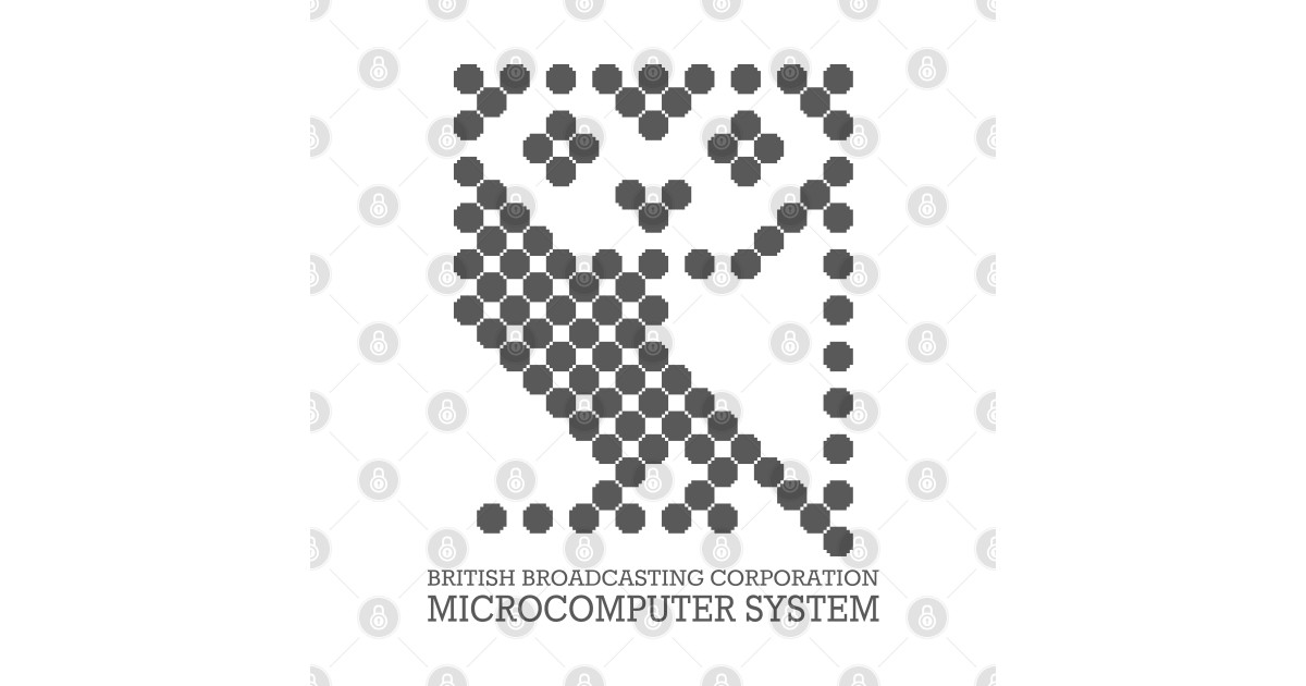 BBC Microcomputer Owl Logo in Dark Grey - Vintage Tech - T-Shirt ...