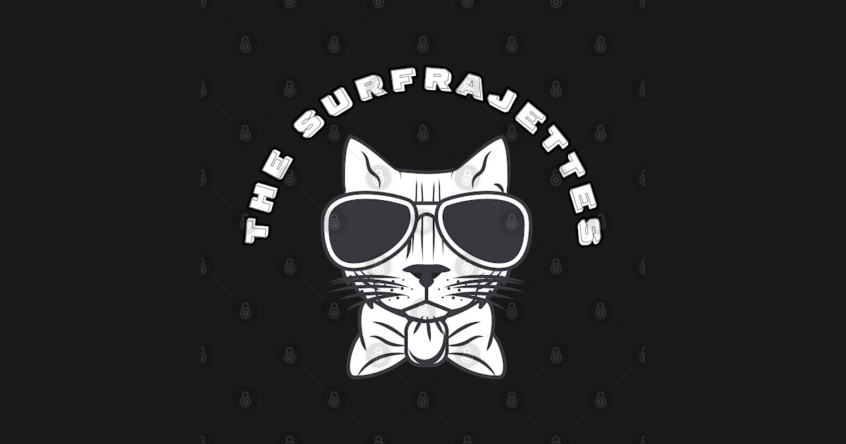 The Surfrajettes / Cute Cat - The Surfrajettes - T-Shirt | TeePublic