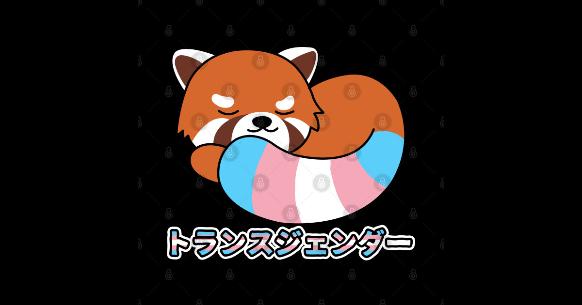 Cute Red Panda Transgender Pride - Transgender Pride - Sticker | TeePublic