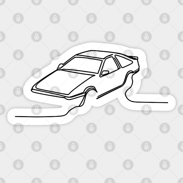 AE 86 Line Drawing - Ae86 - Sticker | TeePublic
