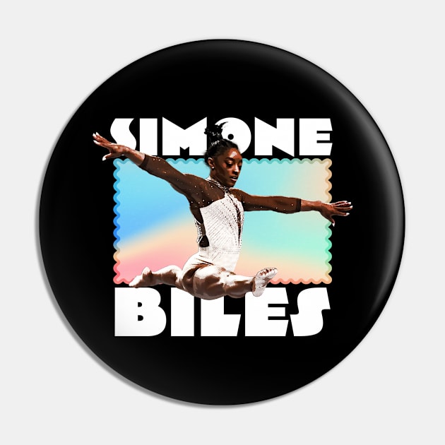Simone Biles Rainbow - Simone Biles - Pin | TeePublic